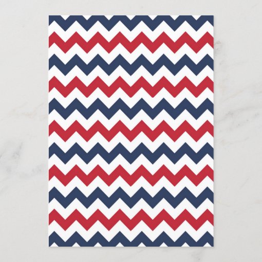 Red, White & Blue Chevron 4th Of July Party Invitation | Zazzle
