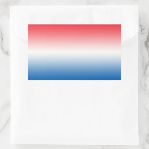 Red White & Blue Ombre Rectangular Sticker | Zazzle