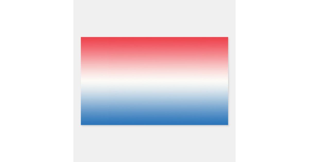Red White & Blue Ombre Rectangular Sticker | Zazzle.com