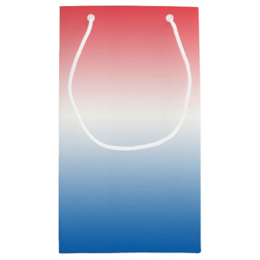 Red White & Blue Ombre Small Gift Bag | Zazzle