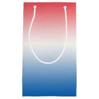 Red White & Blue Ombre Small Gift Bag | Zazzle
