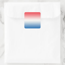 Red White & Blue Ombre Square Sticker | Zazzle
