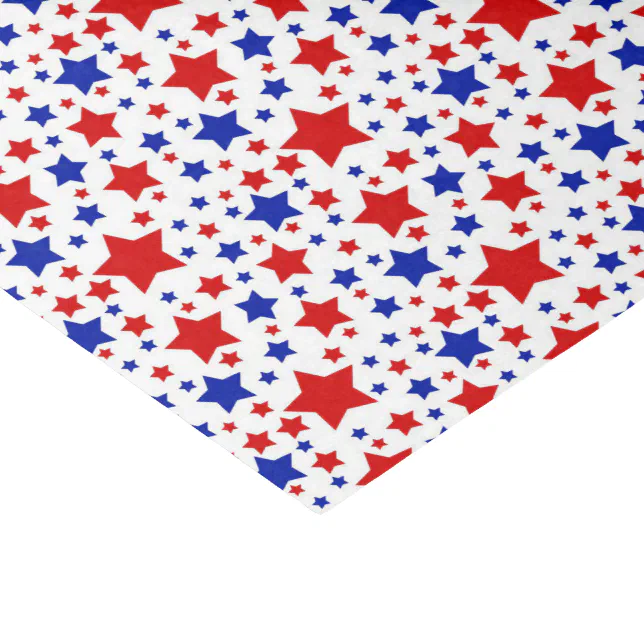 Red white blue Patriotic stars pattern tissue Tissue Paper | Zazzle