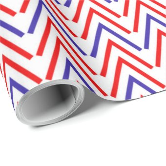 red white blue pattern wrapping paper | Zazzle