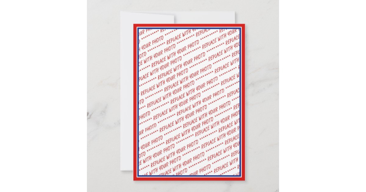 Red White & Blue Photo Frame Template | Zazzle