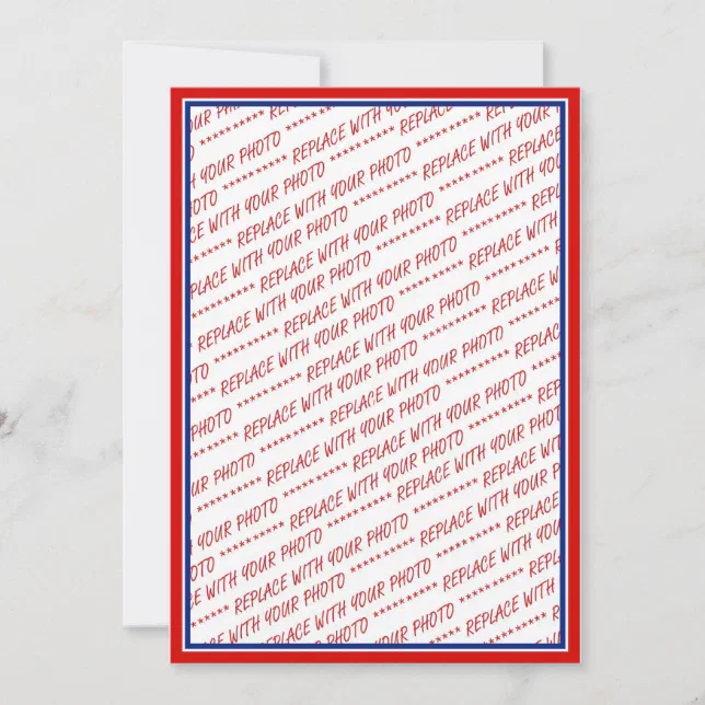 Red White & Blue Photo Frame Template | Zazzle