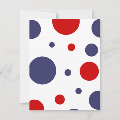 Red White & Blue Polka Dot Birthday Party Hat Invitation | Zazzle