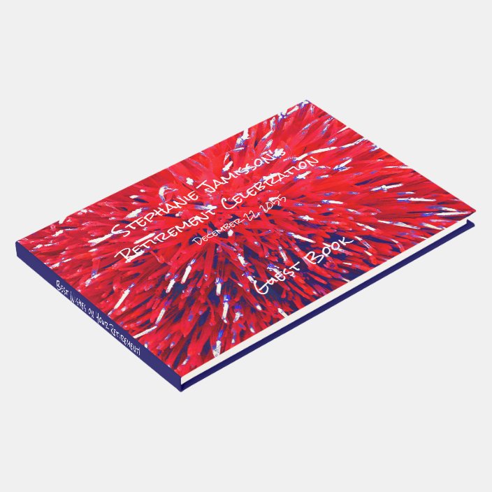 Red White Blue Retirement Party Memory/Guest Book | Zazzle.com