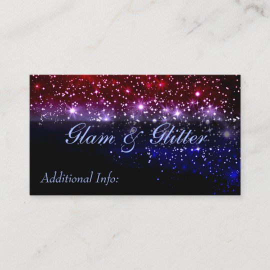 Red White & Blue Sparkle Business Card | Zazzle.com