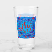 Red White Blue Stars Inspiring Fly Glass | Zazzle