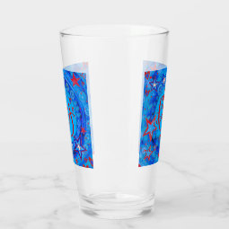 Red White Blue Stars Inspiring Fly Glass | Zazzle