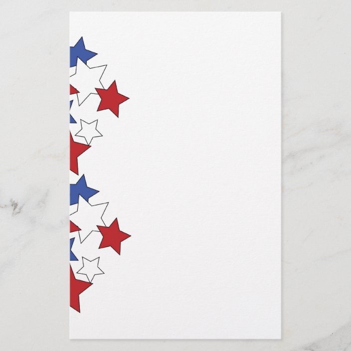 Red, White & Blue stars stationary Stationery | Zazzle.com