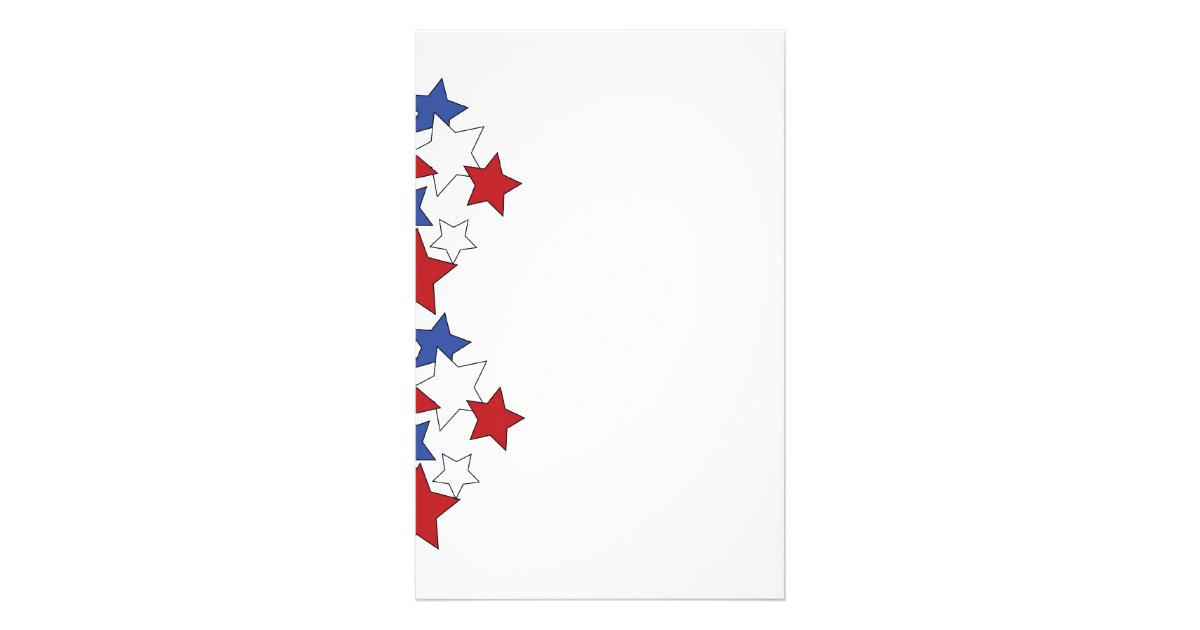 Red, White & Blue stars stationary Stationery | Zazzle.com