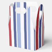 Red white blue stripe gable favor box | Zazzle