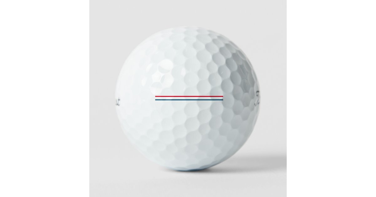 Red White & Blue Titleist 12 pack of golf balls | Zazzle