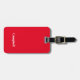 Red white business sharp acrylic luggage tag | Zazzle