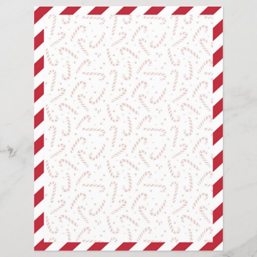 Red White Candy Cane Letter From Santa Claus | Zazzle