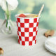 red white check pattern party paper cups | Zazzle