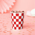 red white check pattern party paper cups | Zazzle