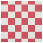 Red and white checkerboard pattern fabric | Zazzle