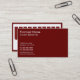 Red white court reporter custom business cards | Zazzle