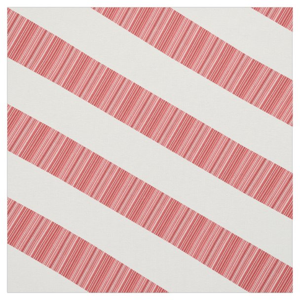 Red Diagonal Stripes Pattern Fabric | Zazzle