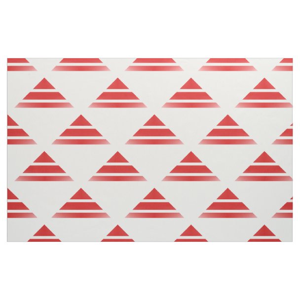 Simple Red Triangle Pattern Fabric | Zazzle
