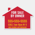 Red White Gold House for Sale by Owner Sign | Zazzle