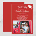 Red White Graduation Cap College Trunk Party Photo Invitation | Zazzle
