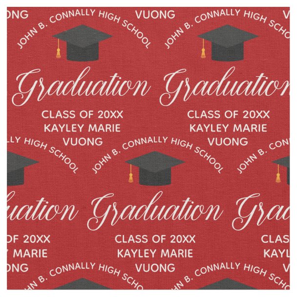 P.P.U. Graduate - Cute Penguin Graduation Fabric | Zazzle