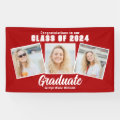 Red White Graduation Photo Collage Party Banner | Zazzle