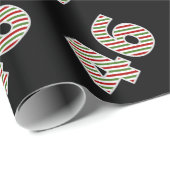 Red, White, Green "46" 46th Event on Christmas Day Wrapping Paper | Zazzle