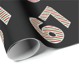 Red, White, Green "67" 67th Event on Christmas Day Wrapping Paper | Zazzle