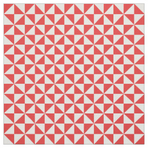 Simple Red Triangle Pattern Fabric | Zazzle