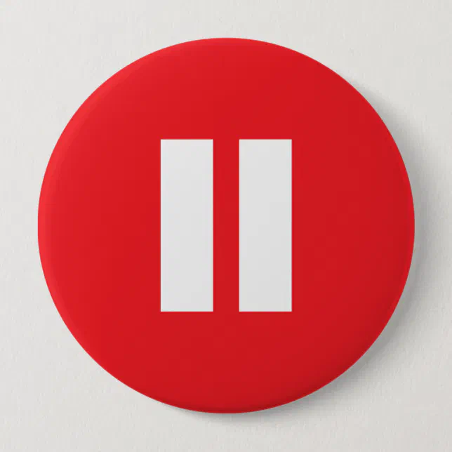 Red & White Pause Button | Zazzle