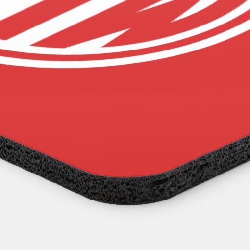 Red White Red Circle Monogram Font DIY BG Seat Cushion | Zazzle