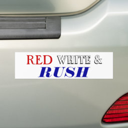 Red White Rush Bumper Sticker | Zazzle