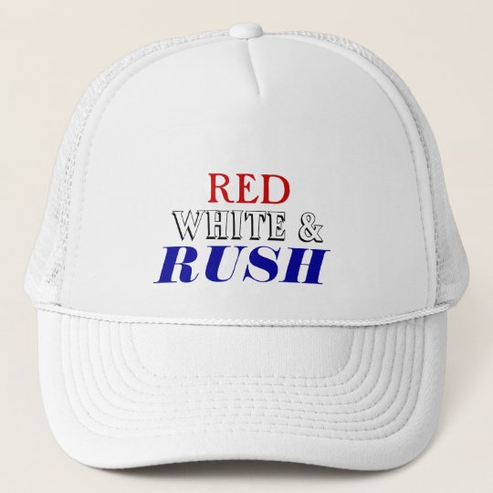 Red White Rush Trucker Hat | Zazzle.com