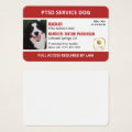 Red White Service Dog Logo & Photo ID | Zazzle