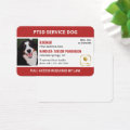 Red White Service Dog Logo & Photo ID | Zazzle