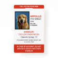 Red White Service Dog Photo ID Badge | Zazzle
