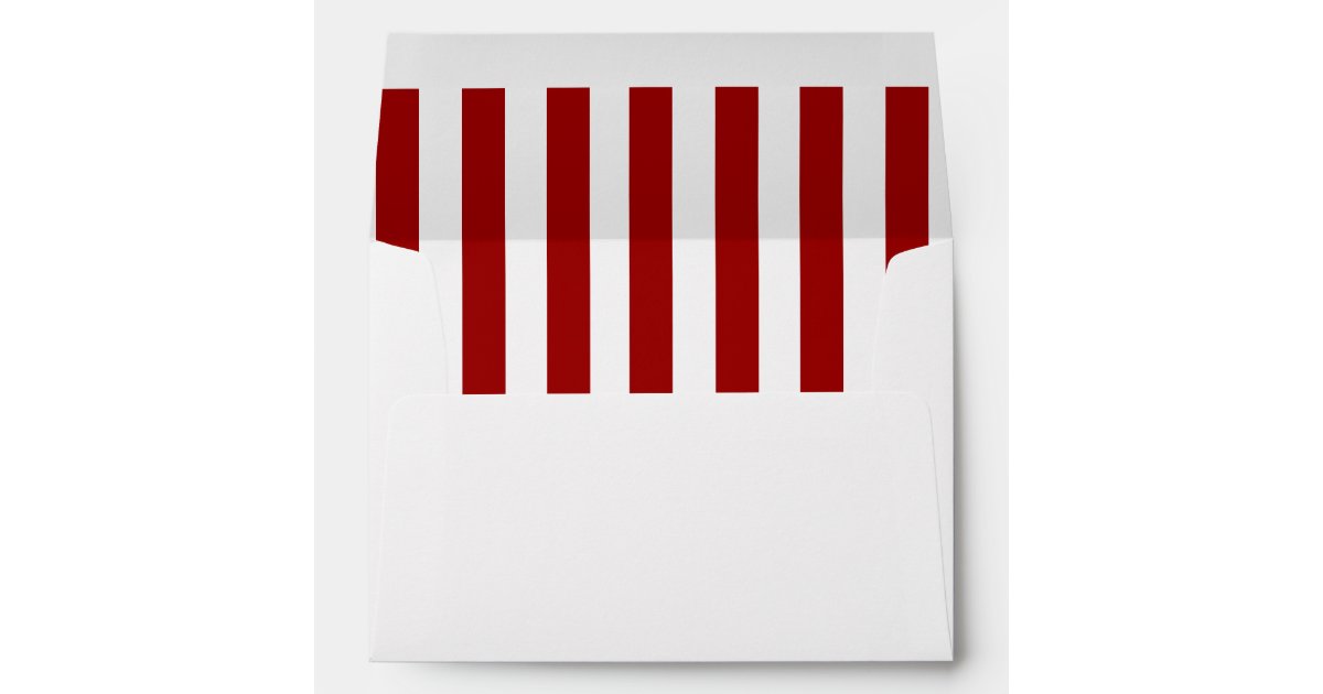 Red White Stripes Pattern Envelope | Zazzle