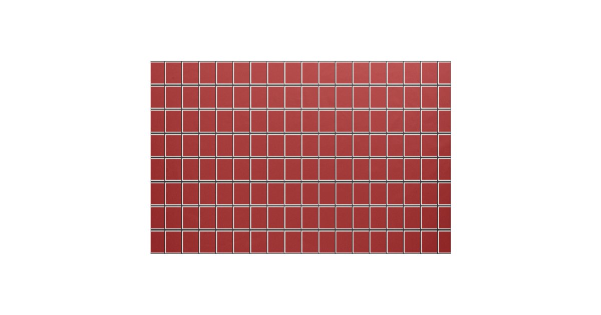 Red Windowpane Check Fabric | Zazzle