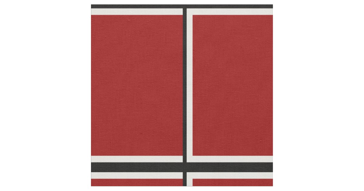 Red Windowpane Check Fabric | Zazzle