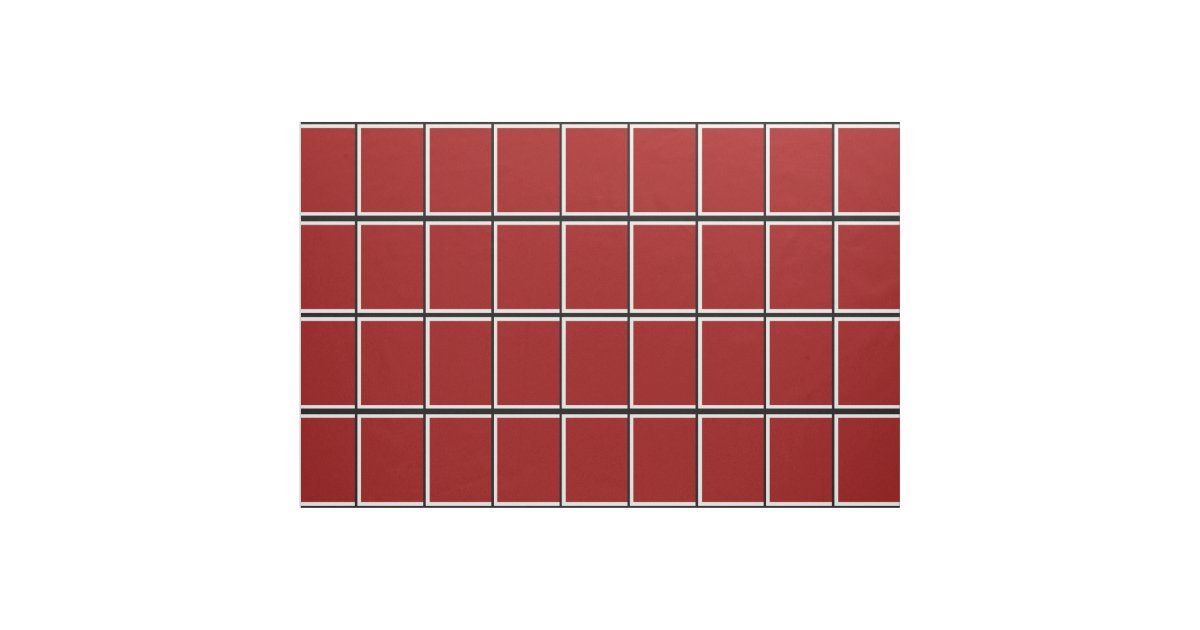 Red Windowpane Check Fabric | Zazzle