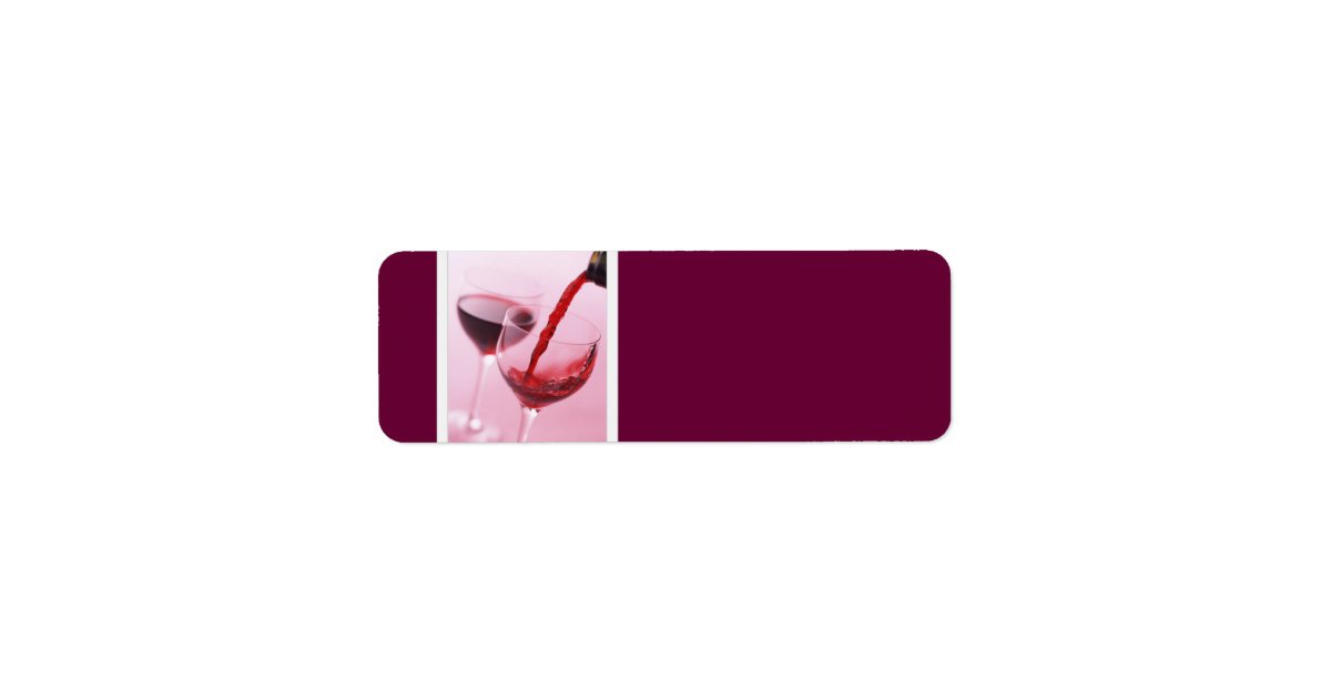 Red Wine Address Labels | Zazzle