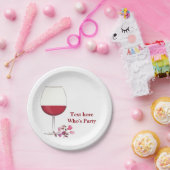 red wine, elegant, wine, Paper Plate | Zazzle