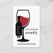Red Wine Glass Bar Winery QR Code Business Card | Zazzle