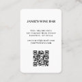 Red Wine Glass Bar Winery QR Code Business Card | Zazzle