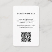 Red Wine Glass Bar Winery QR Code Business Card | Zazzle